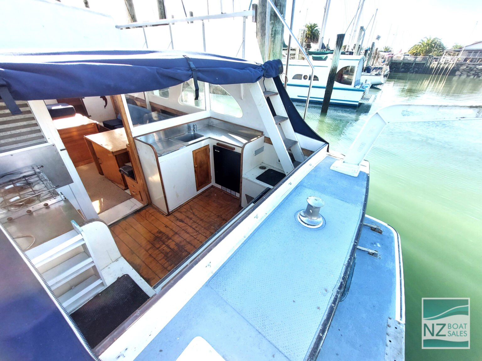 LADY ETHEL: Solid Kauri 34ft 1962 Classic Launch - NZ Boat Sales